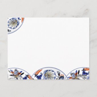 Blue Onion Vintage China Pattern Postcard | Zazzle