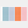 Blue, Orange And Pink Name Labels | Zazzle