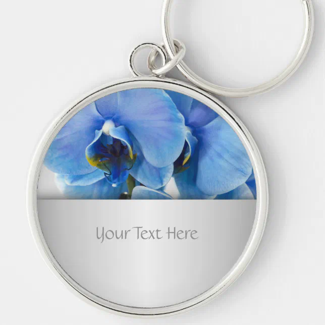 Blue Orchid Keychain | Zazzle