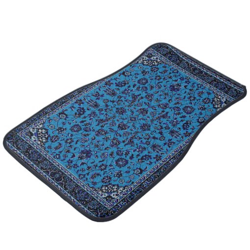 Blue Oriental Rug Look Car Mat Set | Zazzle