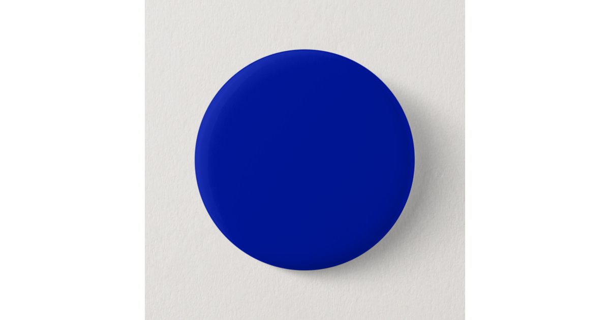Blue (Pantone) (solid color) Button | Zazzle