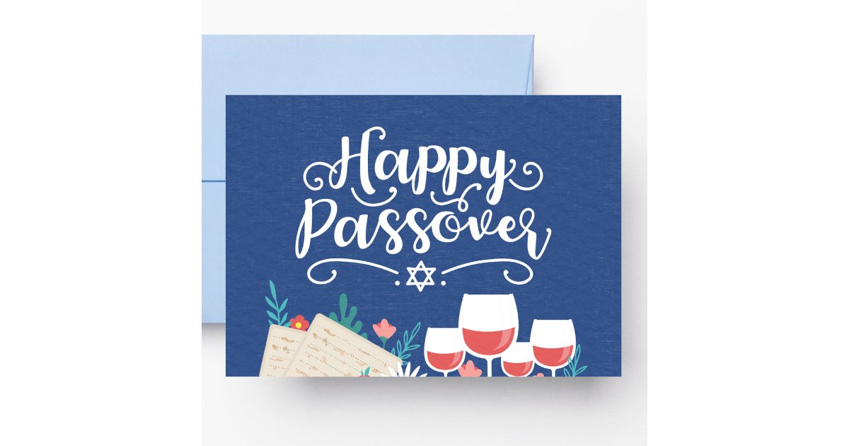 Blue Passover Postcard | Zazzle