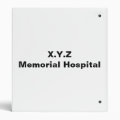 Blue patient's medical record book 3 ring binder | Zazzle