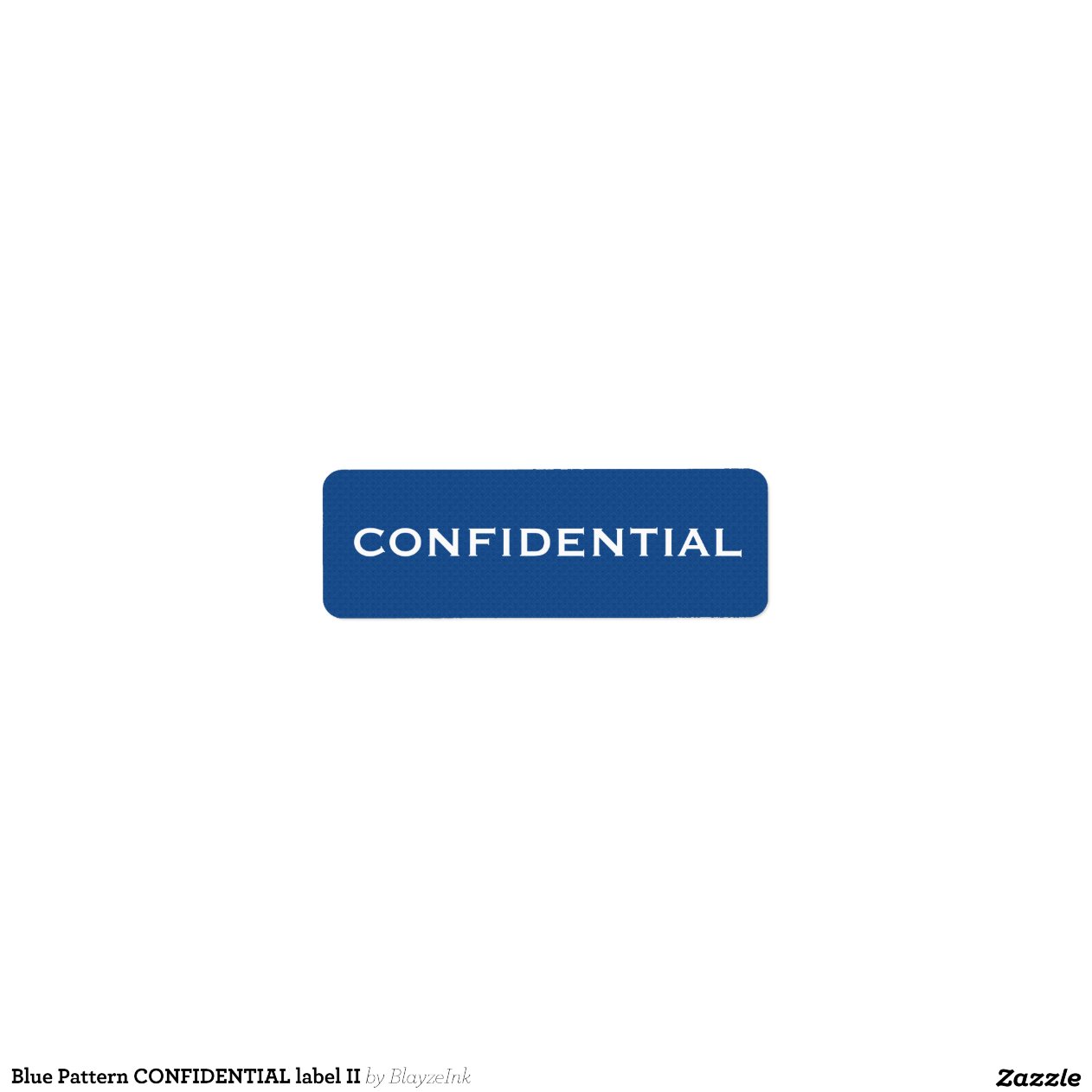 Blue Pattern CONFIDENTIAL label II Return Address Label | Zazzle