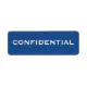 Blue Pattern CONFIDENTIAL label II | Zazzle