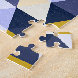 Blue Pattern Illustration Fun Challenge for Kids Jigsaw Puzzle | Zazzle