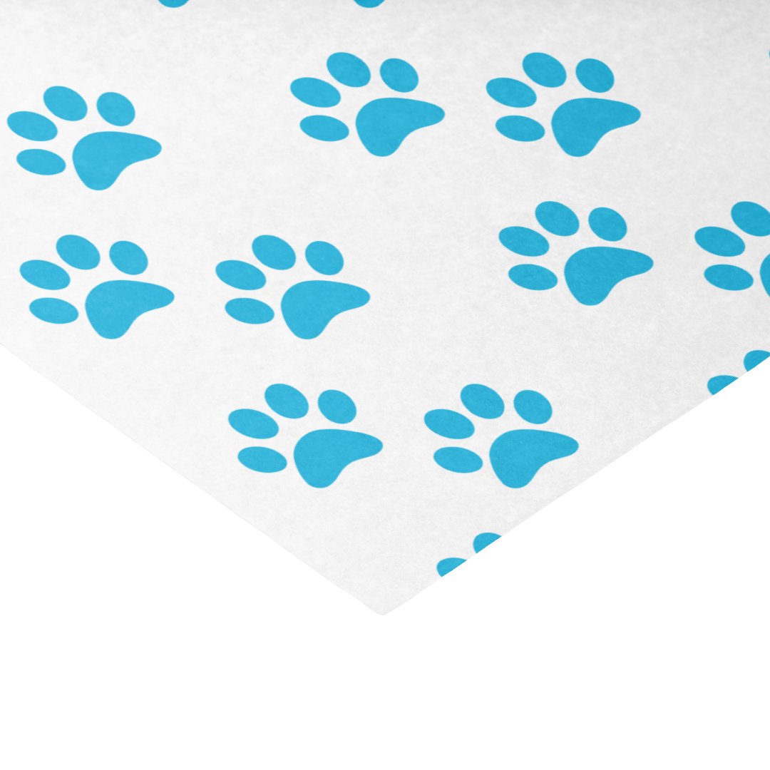 Blue Paw Print Tissue Paper | Zazzle