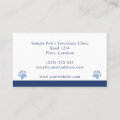 Blue Paws And Custom Photo Veterinarian Vet Clinic Business Card | Zazzle
