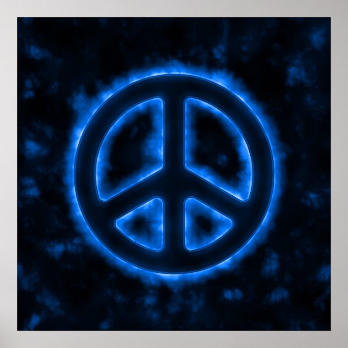Blue Peace Sign | Zazzle.com