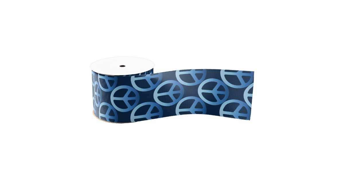 Blue Peace Sign Ribbon | Zazzle