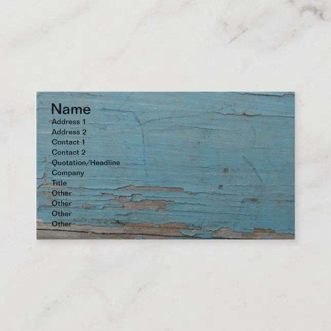 Blue Peeling Paint Business Card | Zazzle