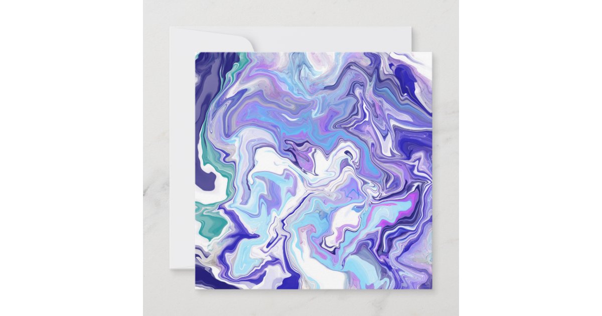 Blue Periwinkle Marble Fluid Art | Zazzle