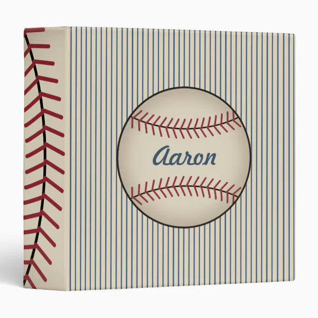 Blue Personalized Baseball Binder Gift | Zazzle