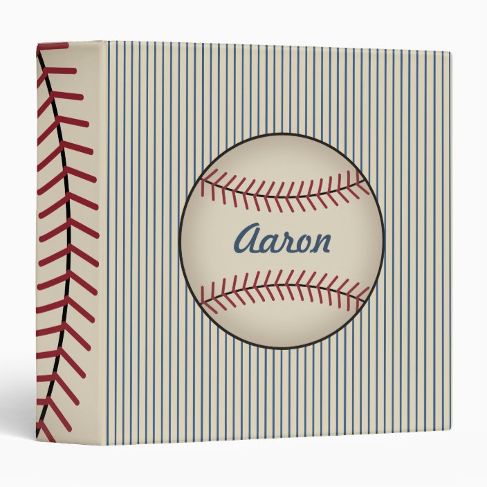 Blue Personalized Baseball Binder Gift | Zazzle.com
