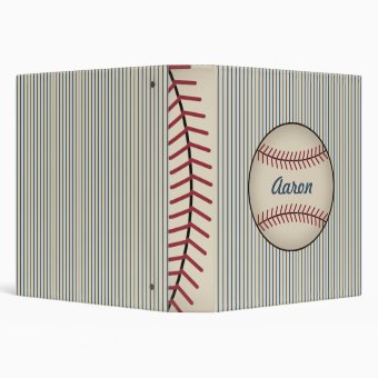 Blue Personalized Baseball Binder Gift | Zazzle