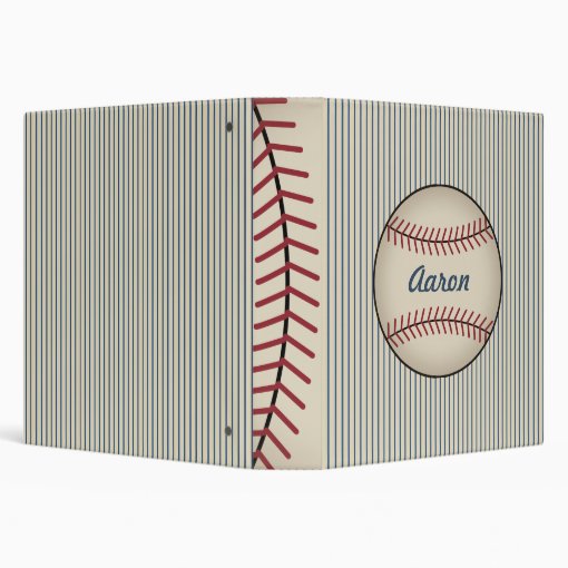 Blue Personalized Baseball Binder Gift | Zazzle