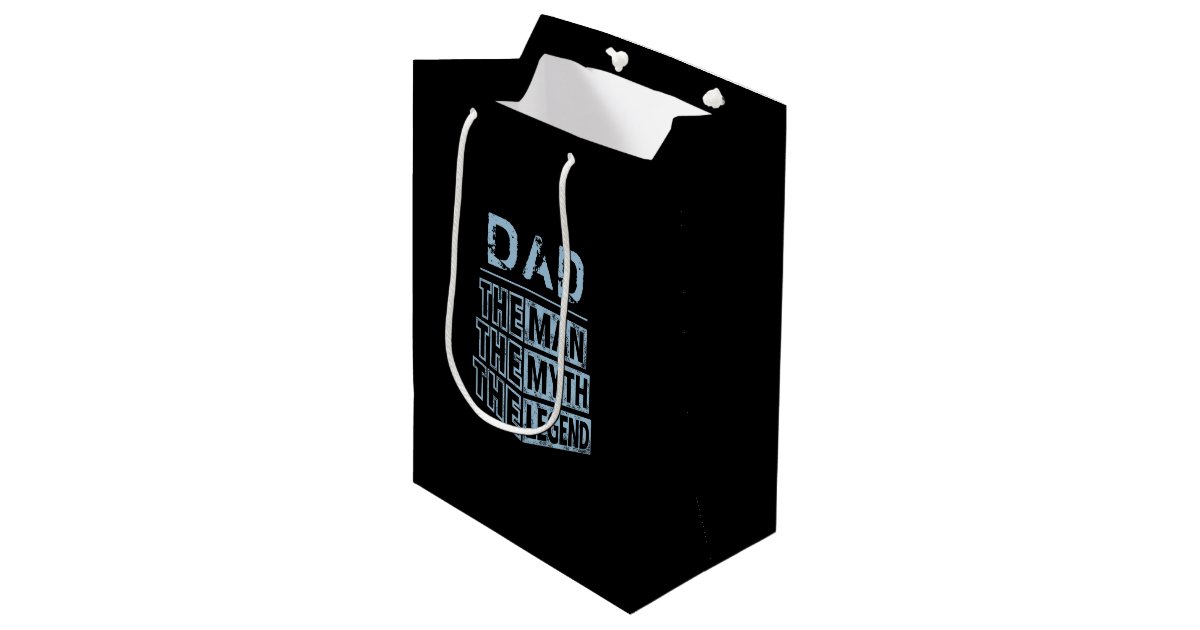 Blue Personalized Name The Man The Myth The Legend Medium Gift Bag | Zazzle