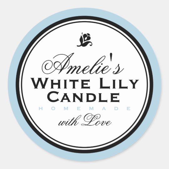 BLUE | PERSONALIZED SOAP & CANDLE STICKER | Zazzle.com