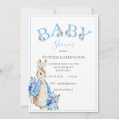 Blue Peter Rabbit Letters Baby Shower Invitation | Zazzle
