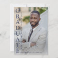 Blue Photo Graduation Invitation | Zazzle