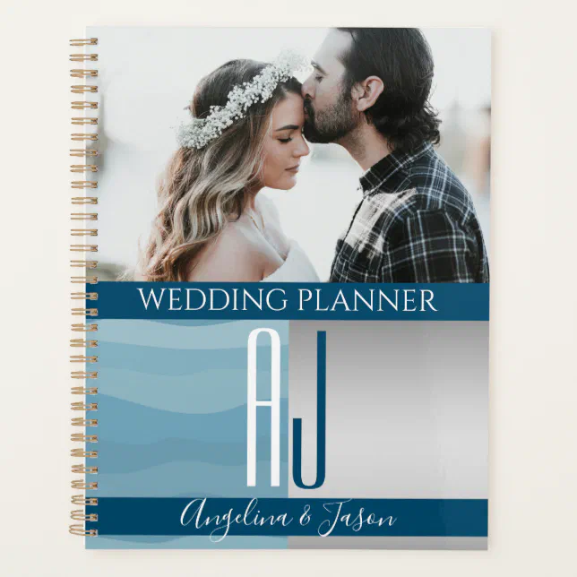 Blue Photo Wedding Planner | Zazzle