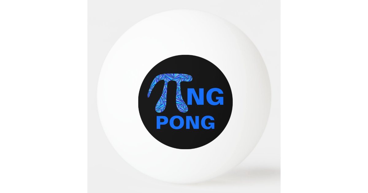 Blue Pi Symbol Math Geek Funny Pi+ng Pong Design Ping-Pong Ball | Zazzle
