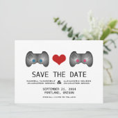Blue Pink Cute Gamer Save the Date Invite | Zazzle