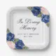 Blue Pink Floral In Loving Memory Funeral Memorial Paper Plates | Zazzle