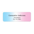 Blue pink gender reveal baby shower return address label | Zazzle