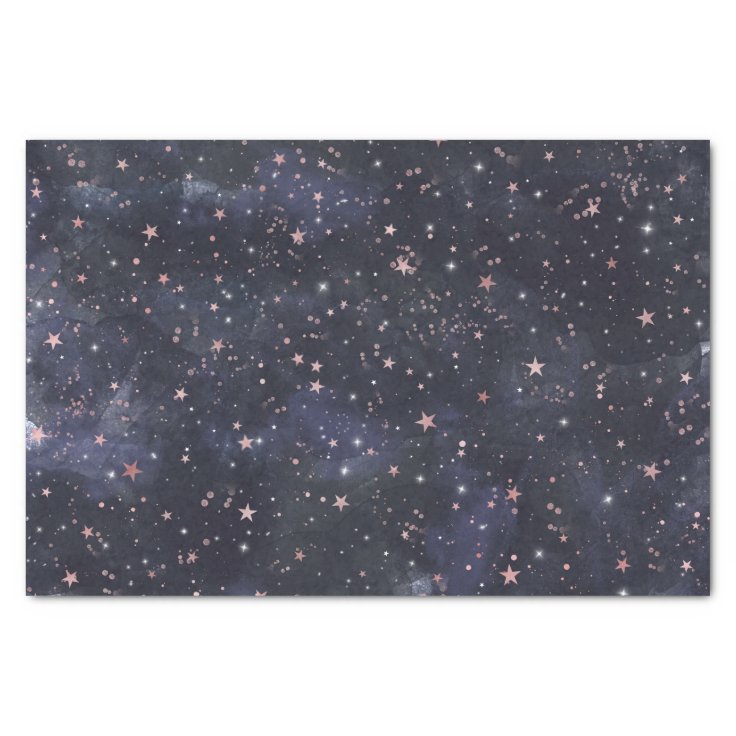 Blue & Pink Starry Night Sky Celestial Baby Shower Tissue Paper | Zazzle
