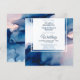 ~ Blue & Pink Watercolor Elegant Trendy Wedding Invitation | Zazzle