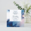 ~ Blue & Pink Watercolor Elegant Trendy Wedding Invitation | Zazzle