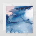~ Blue & Pink Watercolor Elegant Trendy Wedding Invitation | Zazzle