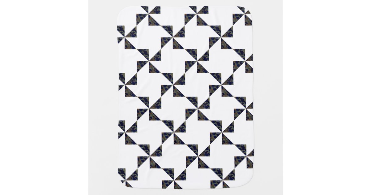 Blue Pinwheel Quilt Blanket | Zazzle