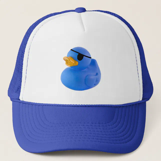 Blue pirate rubber duck hat | Zazzle