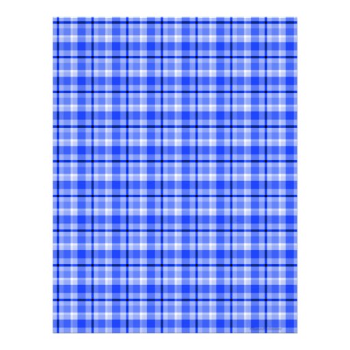 Blue Plaid Scrapbook Paper Letterhead | Zazzle