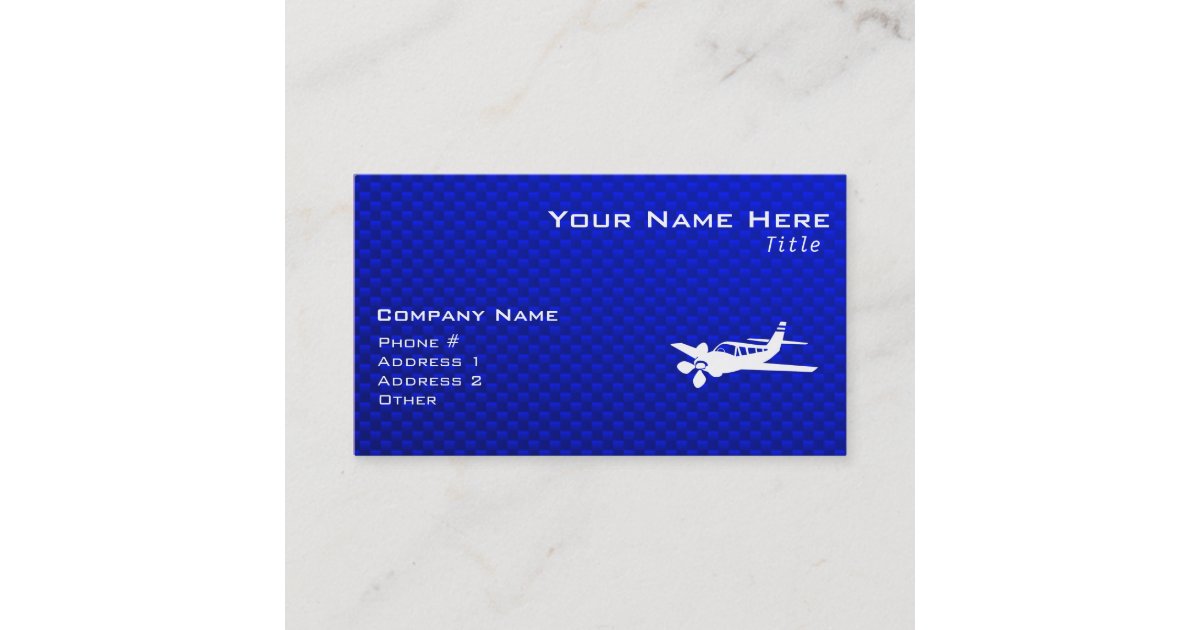 Blue Plane Business Card | Zazzle