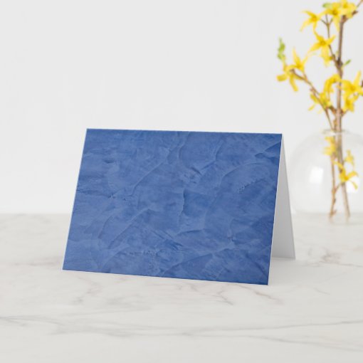 Blue Plaster Blank Greeting Card | Zazzle