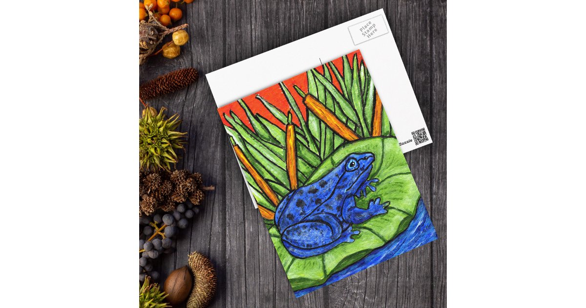 Blue Poison Frog Postcard | Zazzle