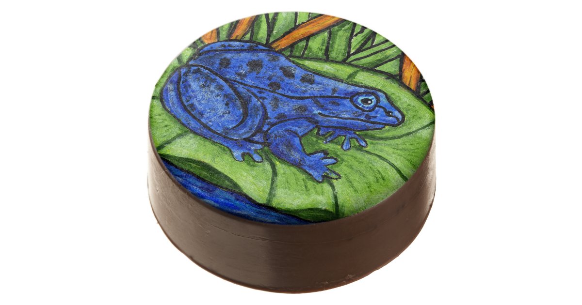 Blue Poison Vibrant Frog Chocolate Dipped Oreo | Zazzle