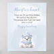 Blue Polar Bear Baby Shower Pacifier Hunt Game Poster | Zazzle