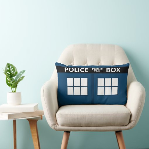 Blue Police Box Pillow | Zazzle