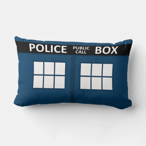 Blue Police Box Pillow | Zazzle