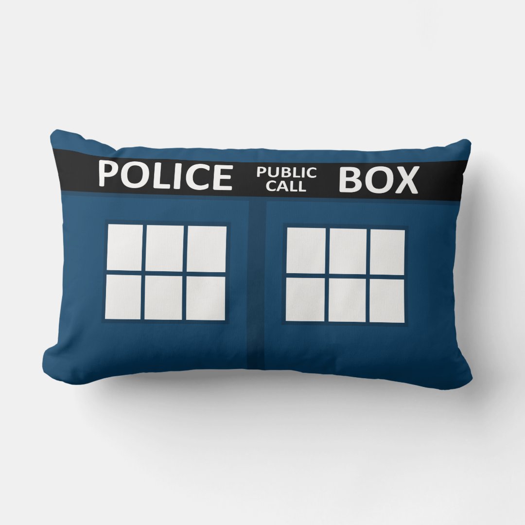 Blue Police Box Pillow | Zazzle