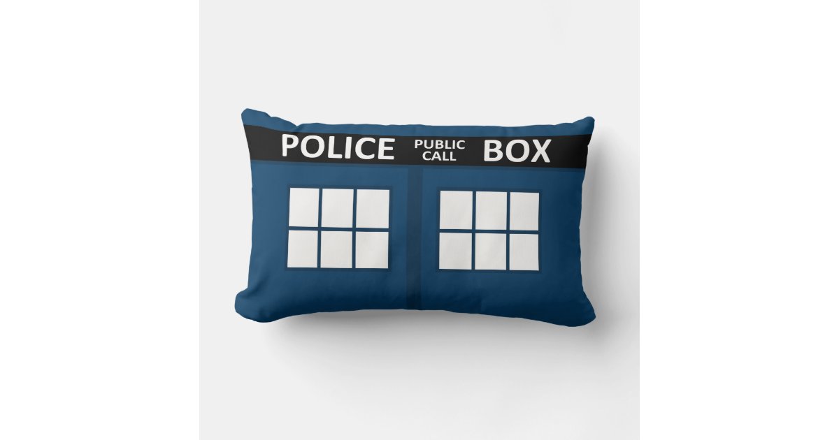 Blue Police Box Pillow | Zazzle