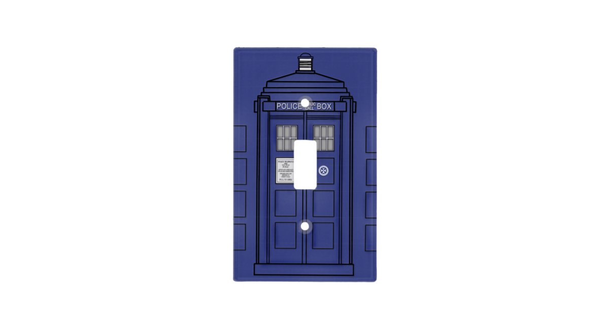 Blue Police Call Box Lightswitch Cover | Zazzle