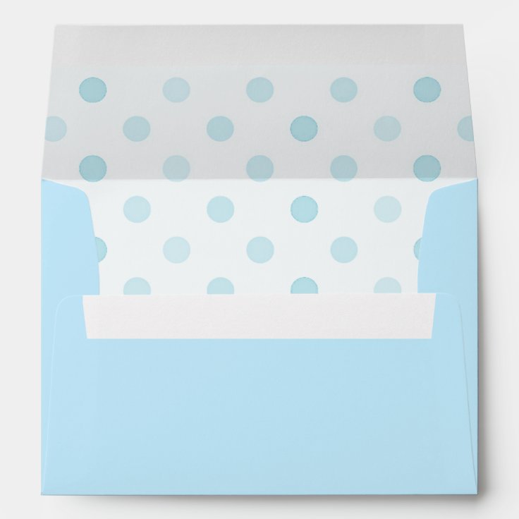 Blue Polka Dot Envelope A7 | Zazzle