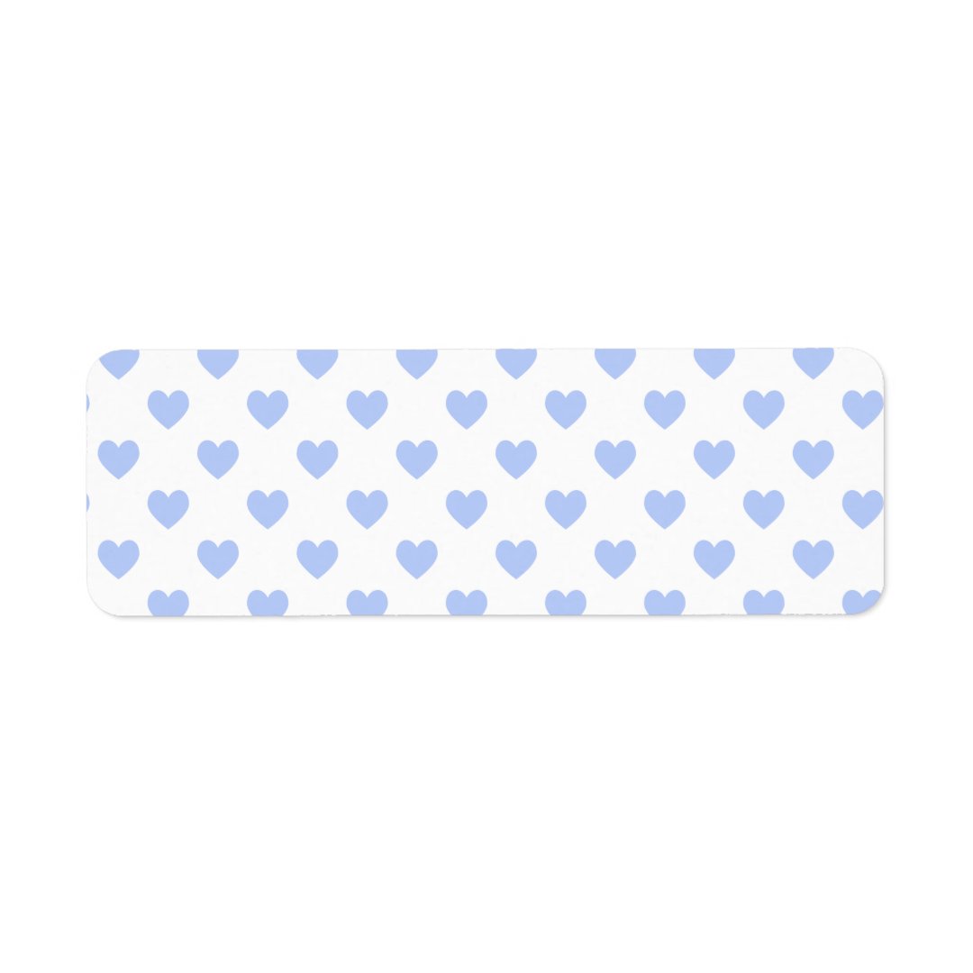 Blue Polka Dot Hearts Label | Zazzle