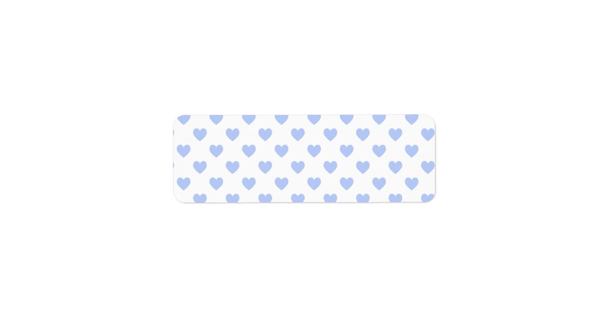 Blue Polka Dot Hearts Label | Zazzle