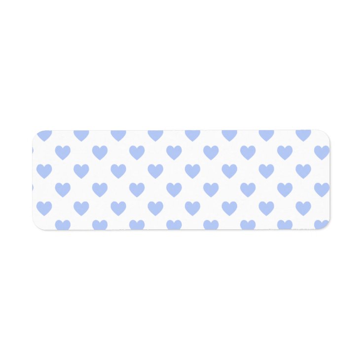 Blue Polka Dot Hearts Label | Zazzle